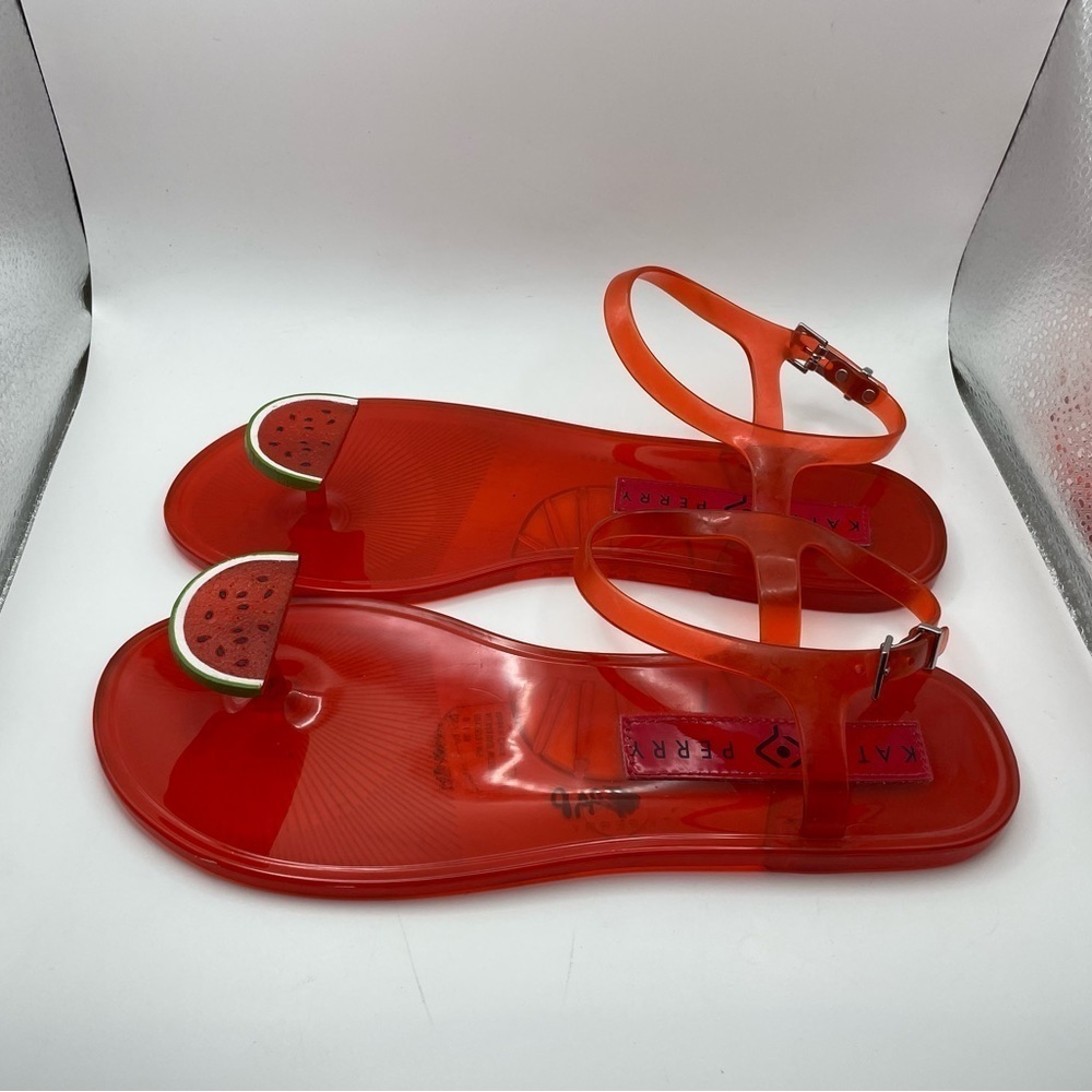 Katy Perry Red Jelly Watermelon Thong Sandals Size 9 - Gem